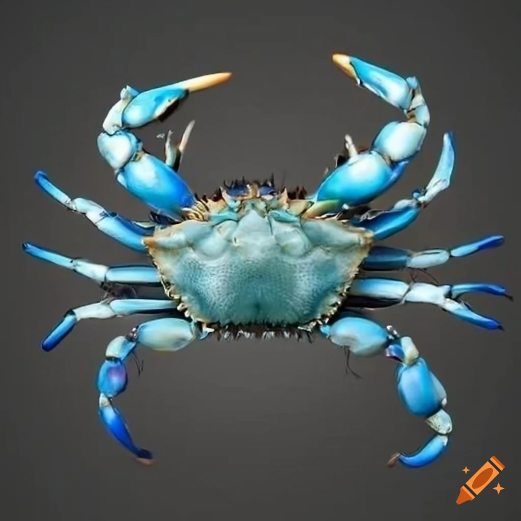 Blue crab hyper realistic on Craiyon