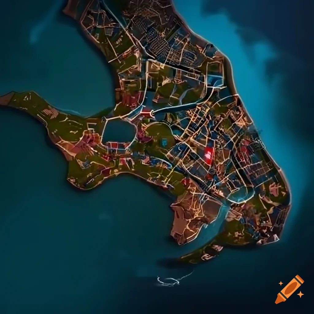 Fictional map of the Netherlands inspired by Forza Horizon game on Craiyon