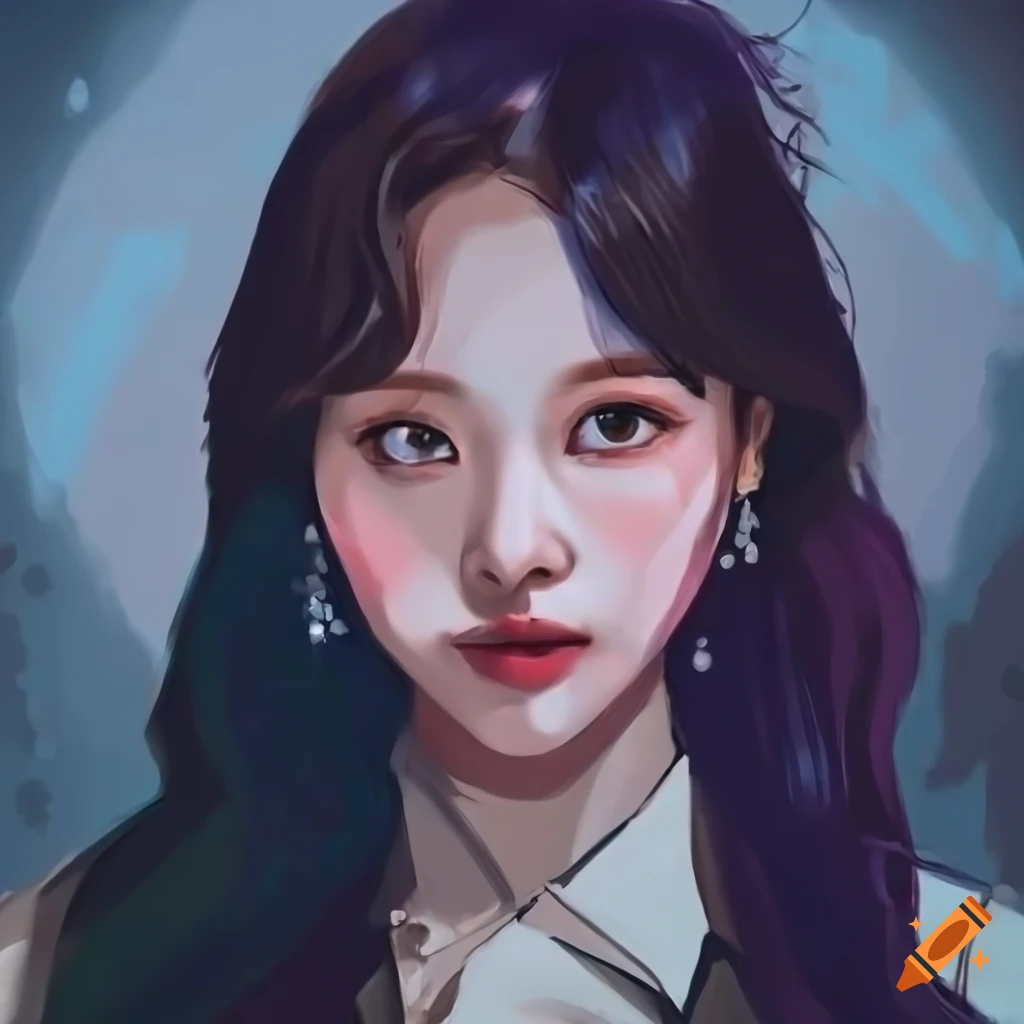 Portrait of mina twice on Craiyon