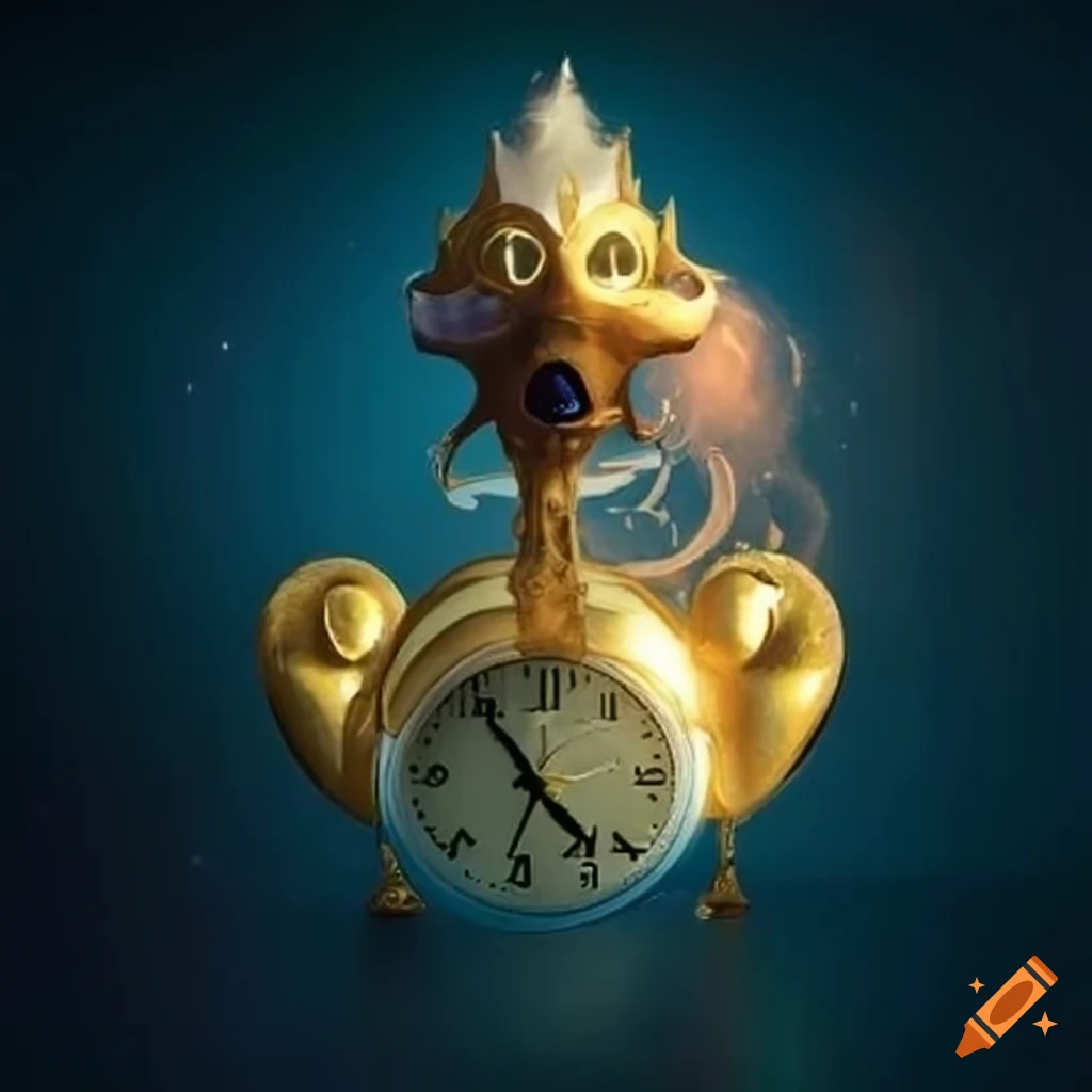 Man in lab coat floating in space with a golden artifact on Craiyon