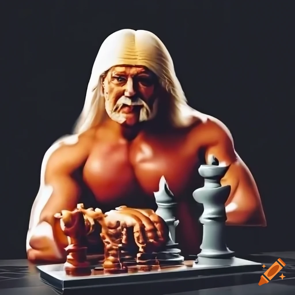 Two iconic figures playing chess on Craiyon