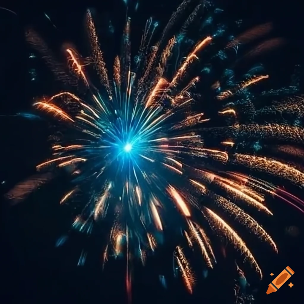 Fireworks seen through a window on Craiyon