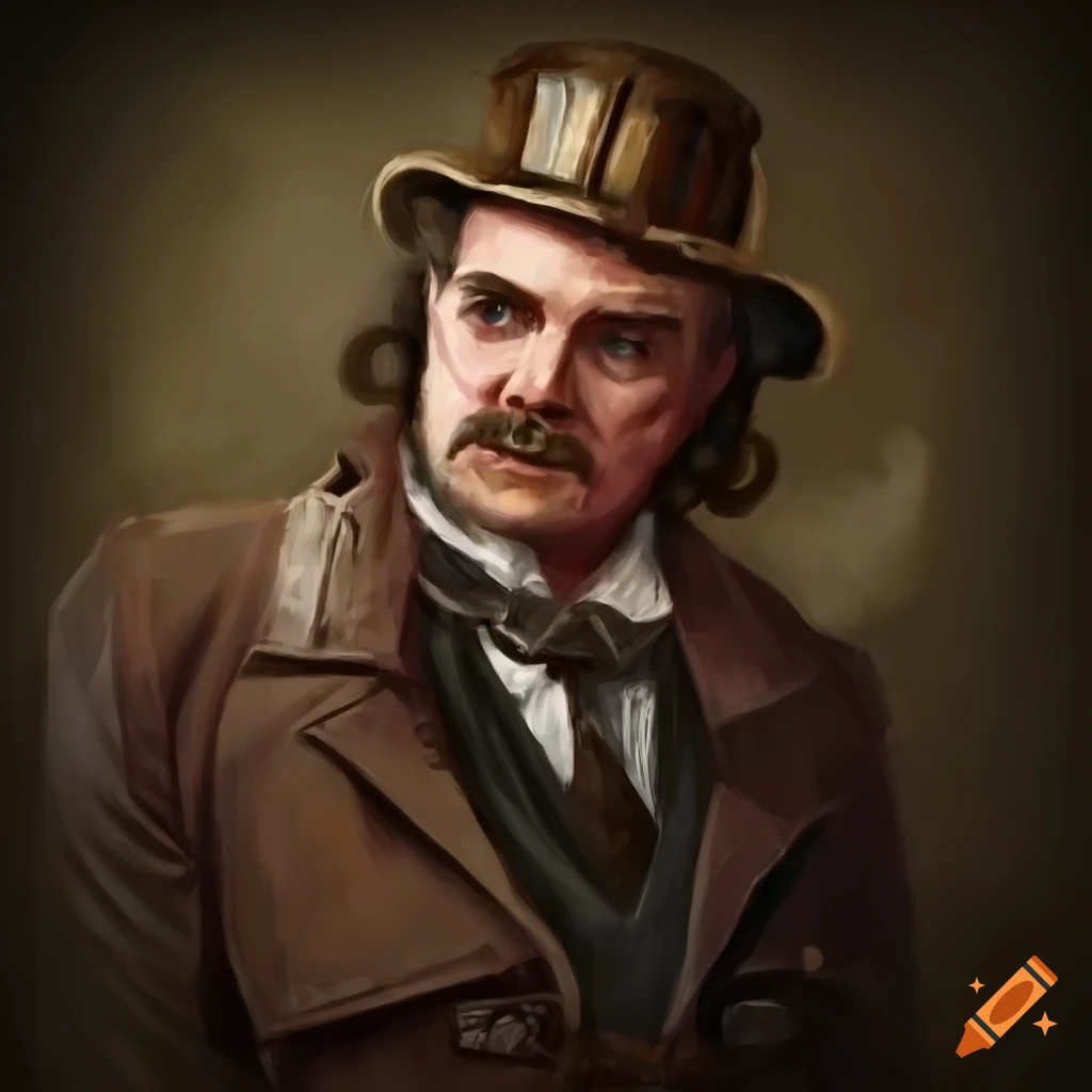 Portrait of Declan Shillelagh, Irish steampunk detective on Craiyon