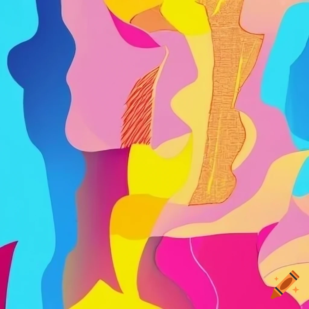 Vibrant pop art with strong geometric shapes on Craiyon