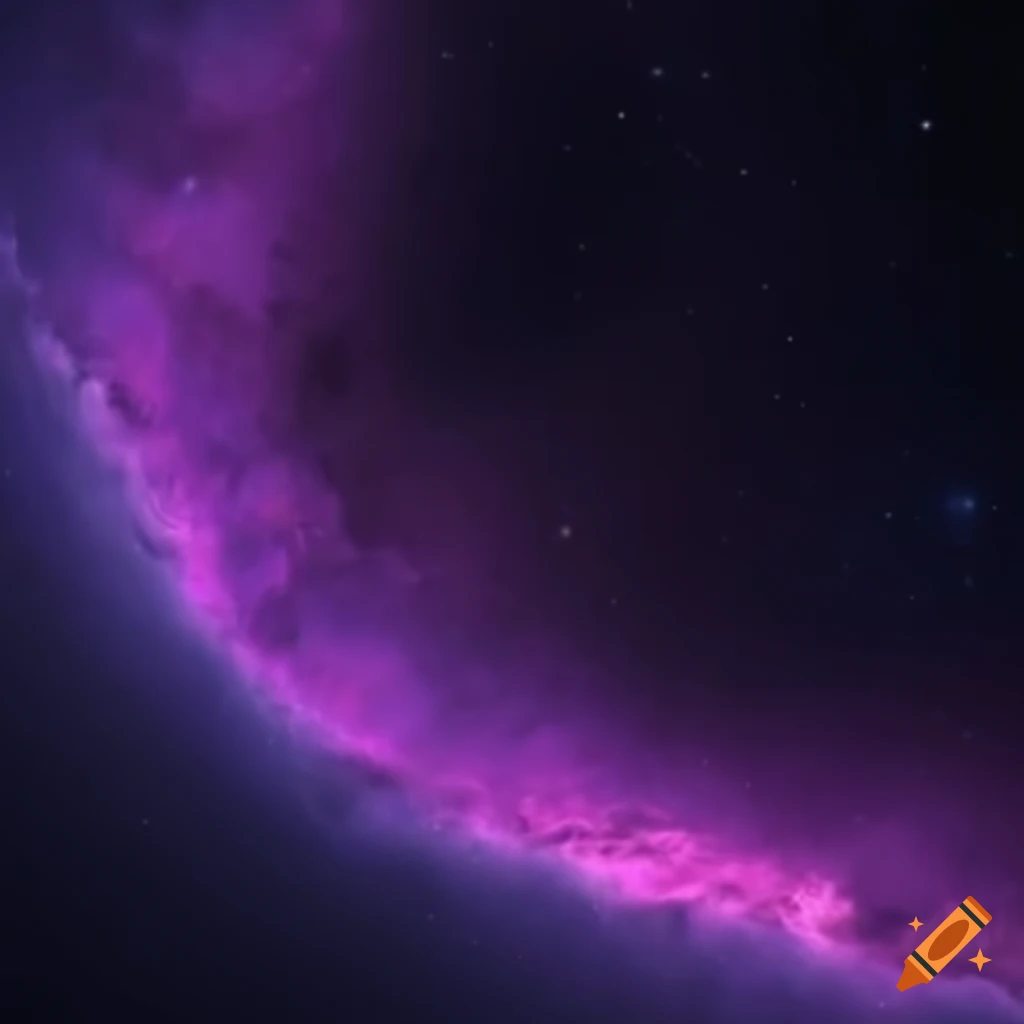 Purple waves in dark space on Craiyon