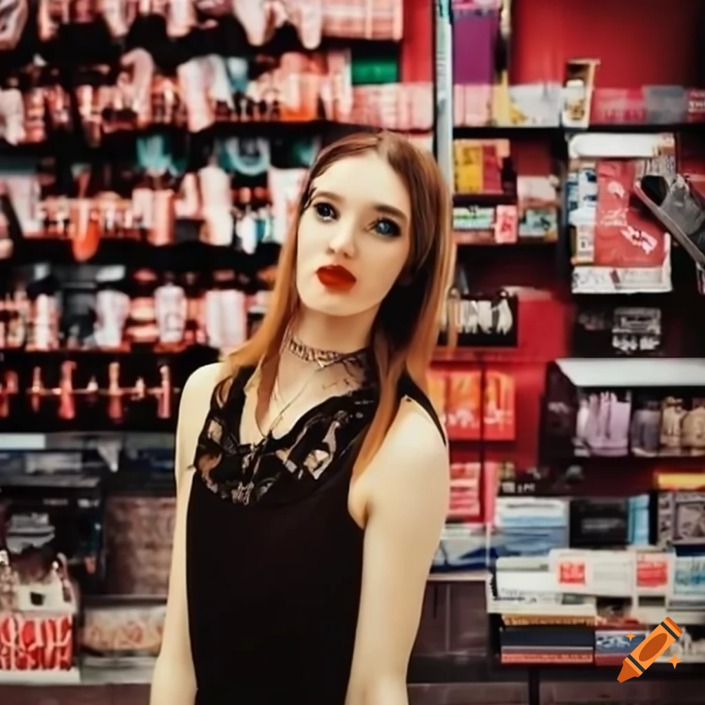 Store clerk at hot topic on Craiyon