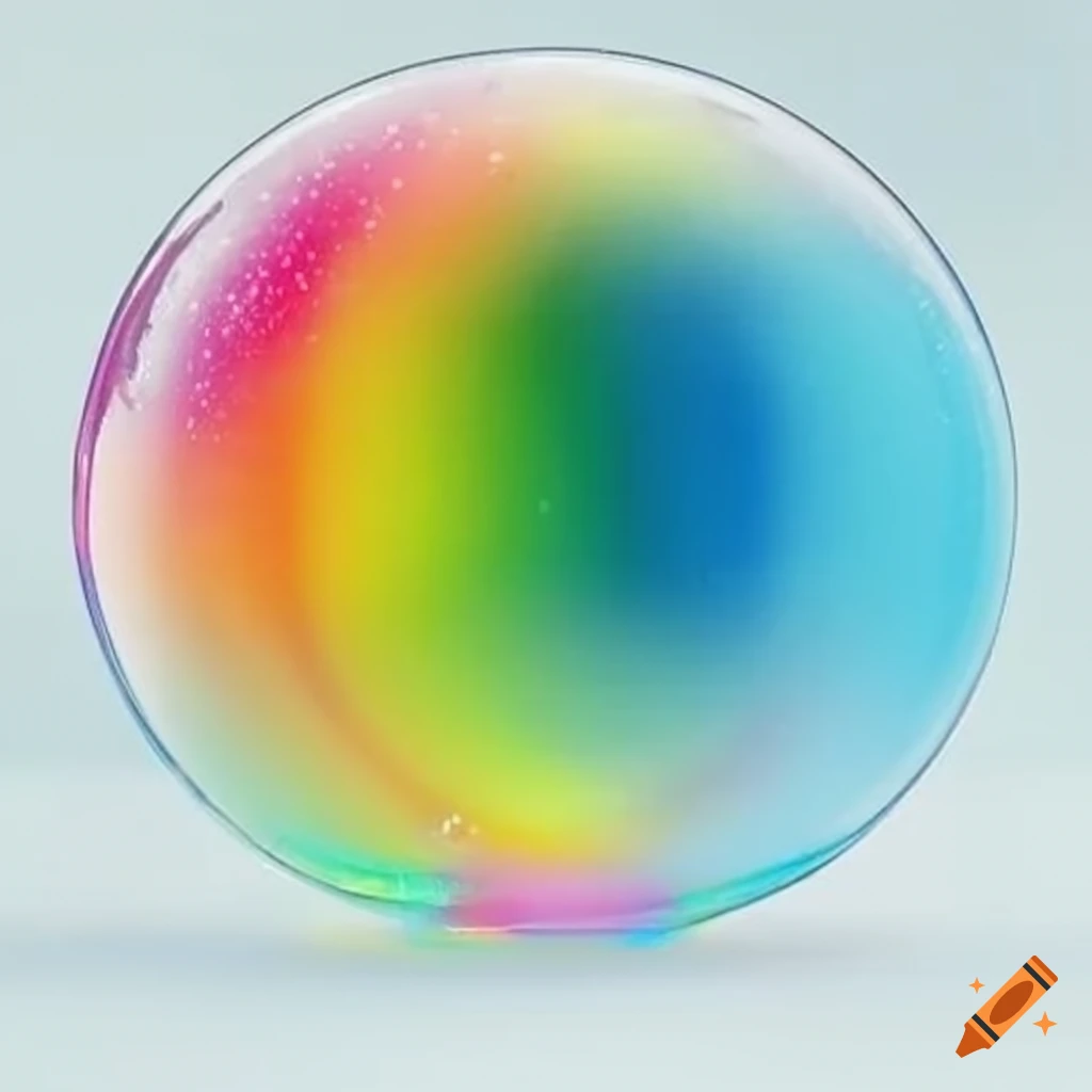 Bubbles of multiple colors on Craiyon