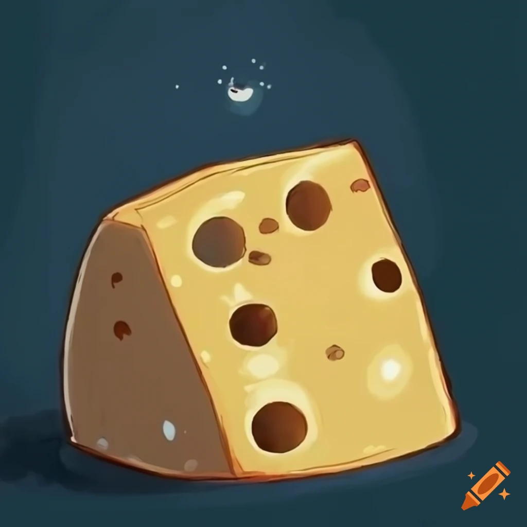 Studio ghibli inspired cheese drawing on Craiyon