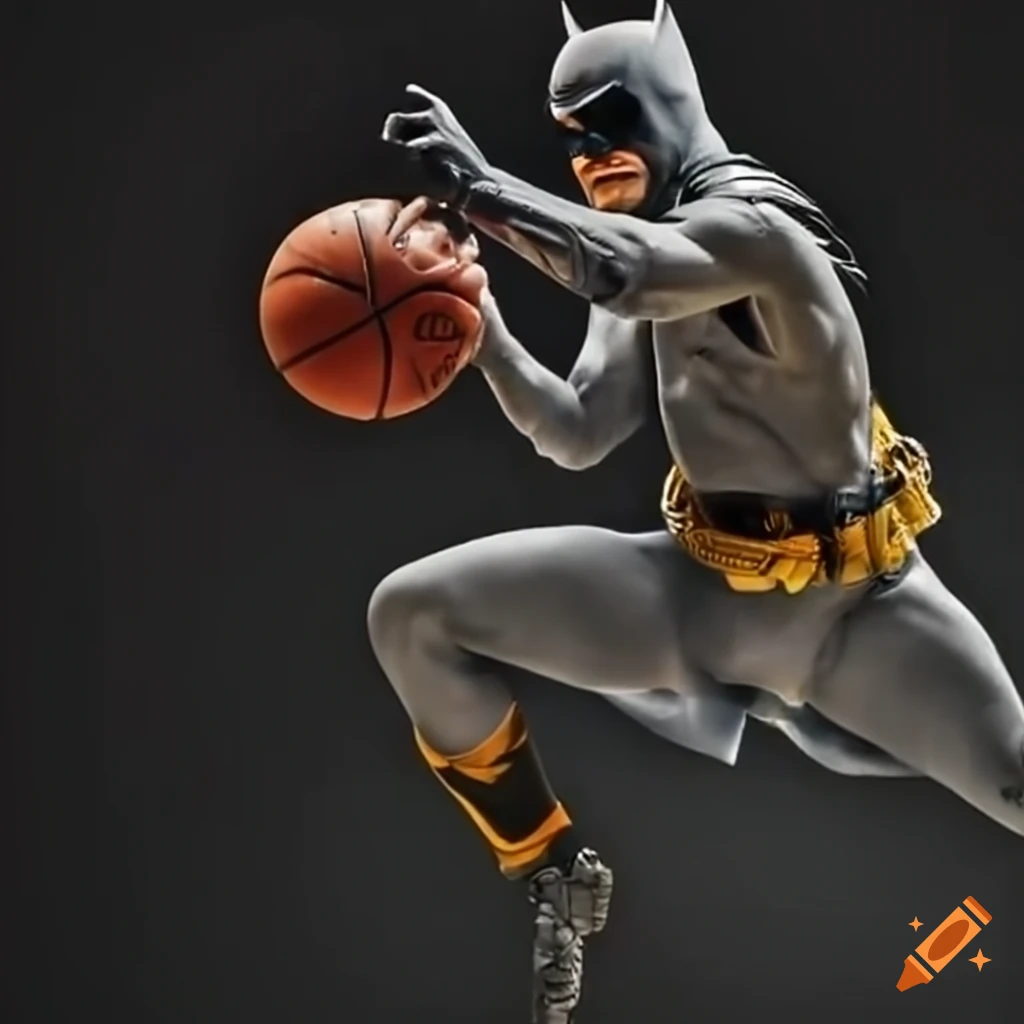 Batman playing basketball on Craiyon