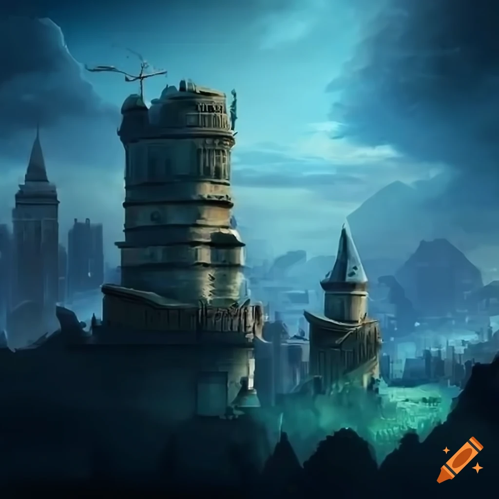 Futuristic tower defense background with walls, towers, and lasers on ...