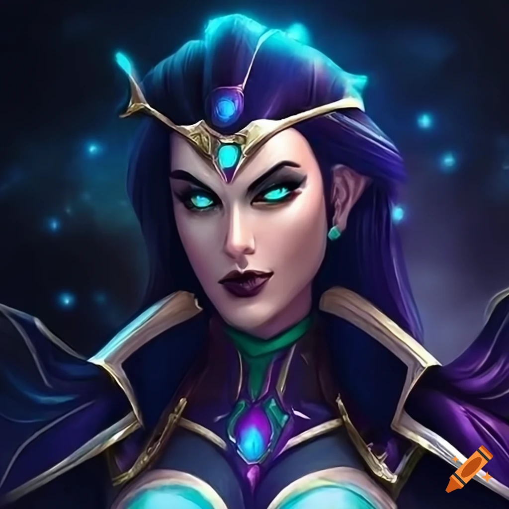 Sorceress queen evillyn from master of the universe on Craiyon