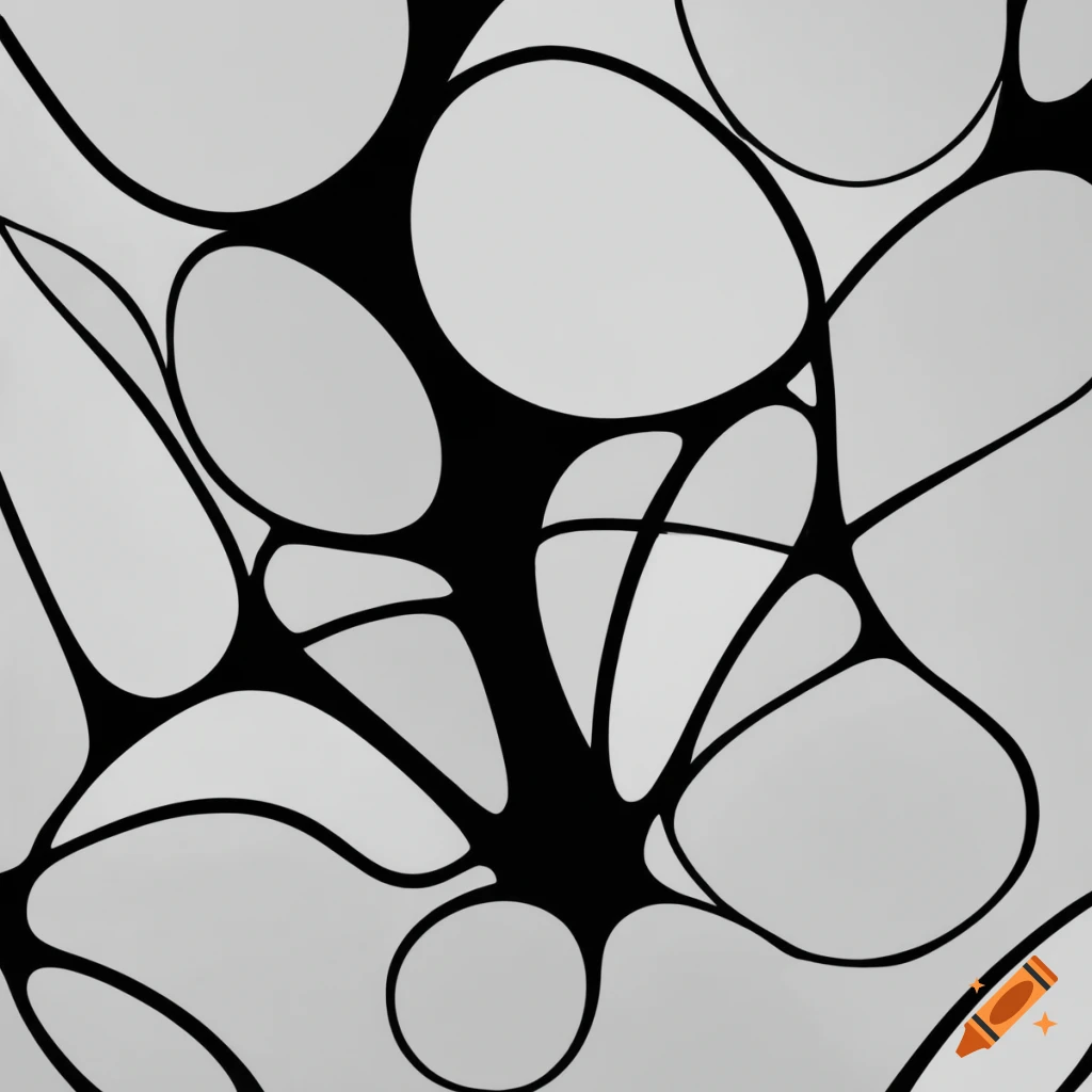 Black and white abstract art on Craiyon