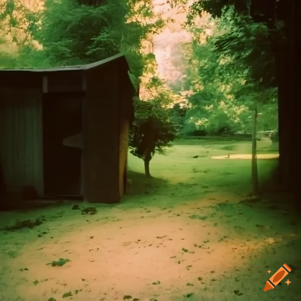 Children's backyard nostalgia liminal space on Craiyon