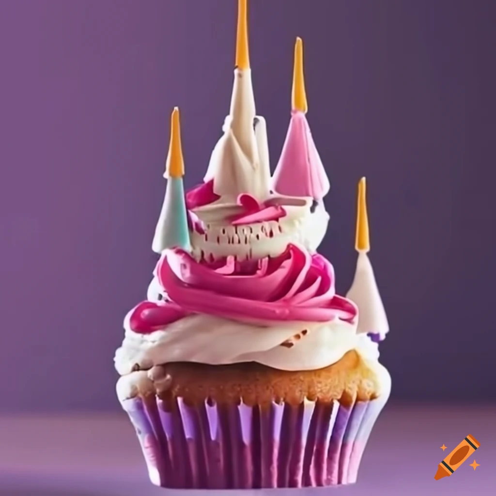 Cupcake castle on Craiyon