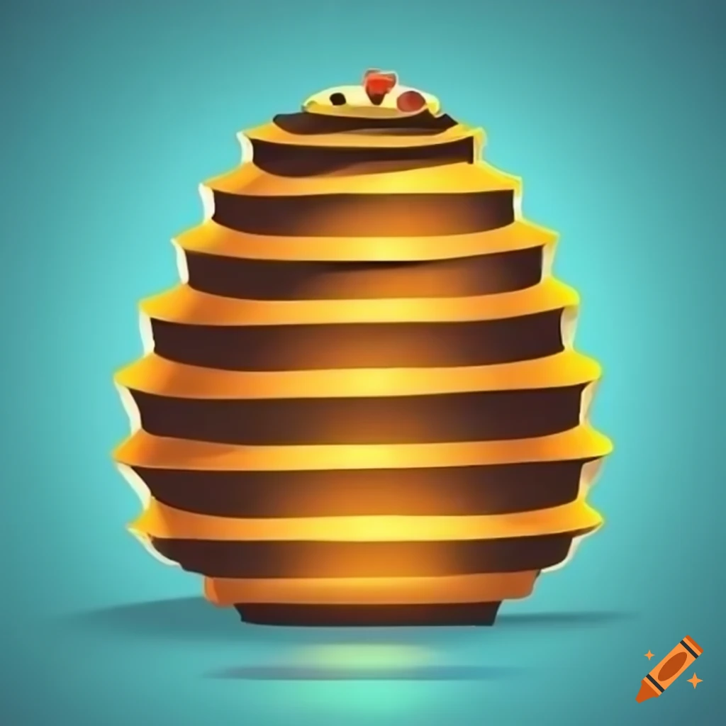 Animated beehive logo for children's book on Craiyon