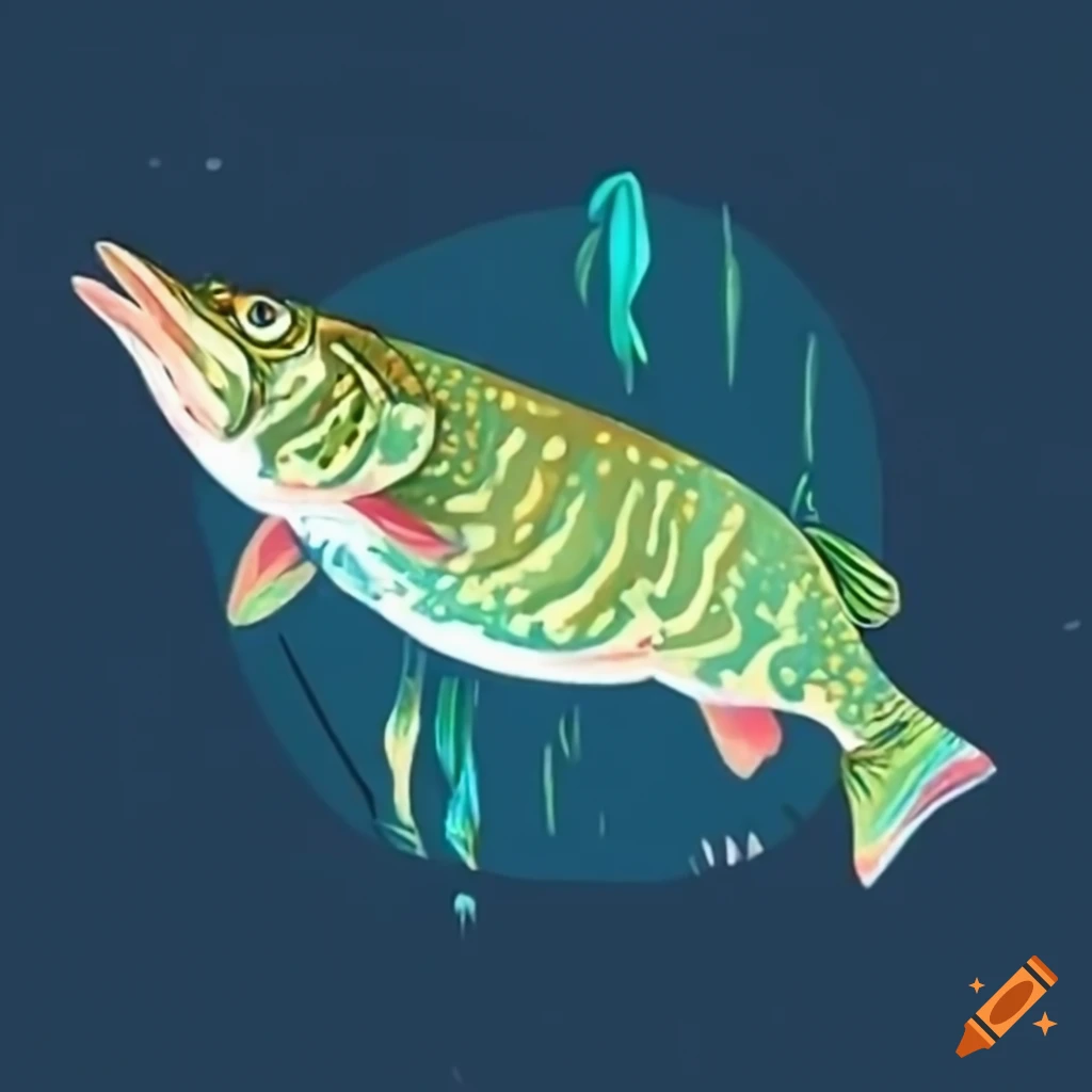 European pike fish skin texture on Craiyon