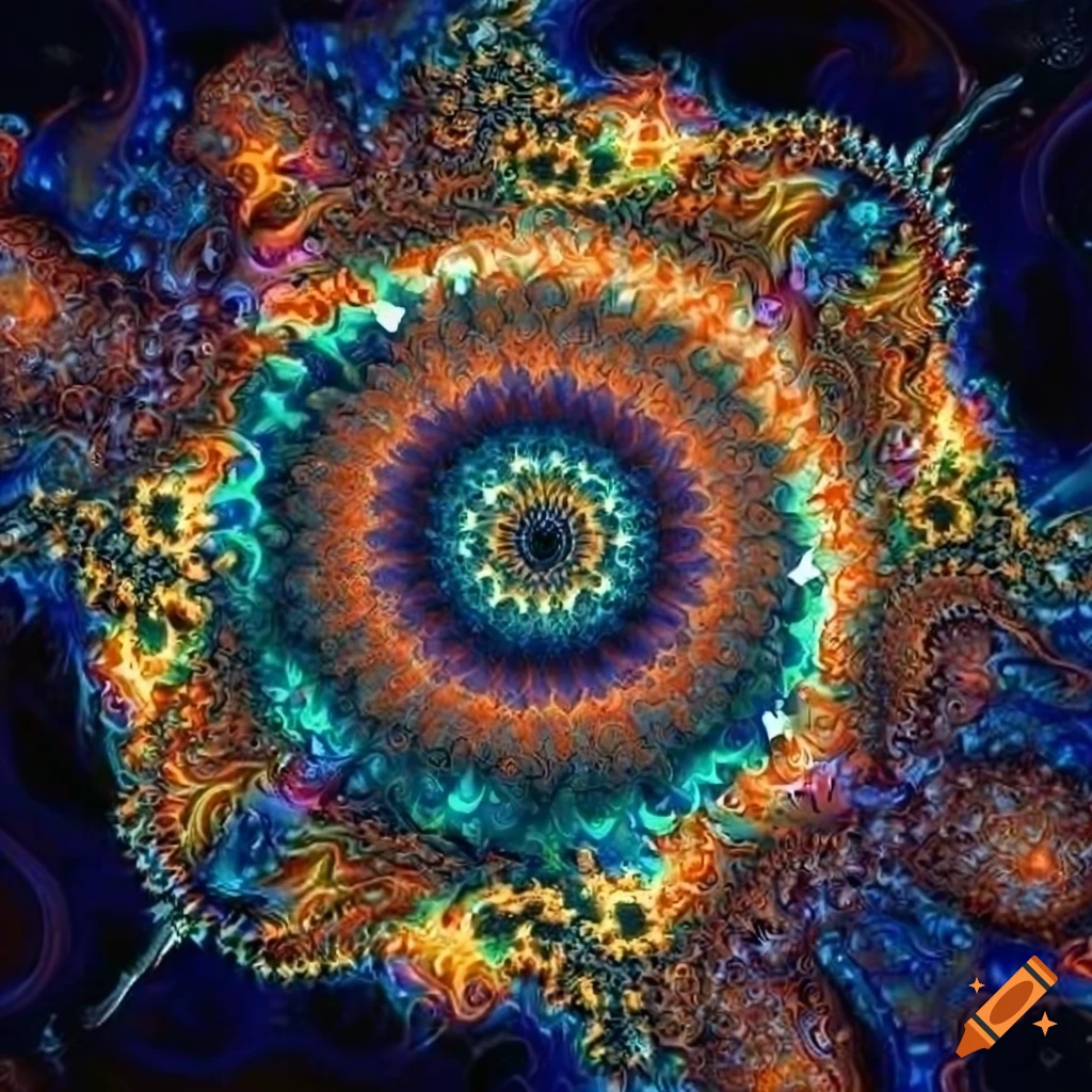 Fractal paisley pattern on Craiyon