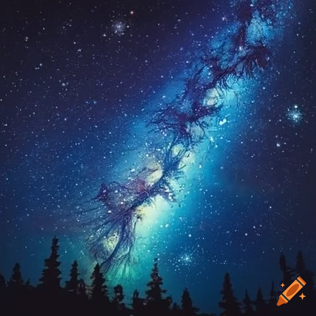 Starry day sky with bright stars on Craiyon