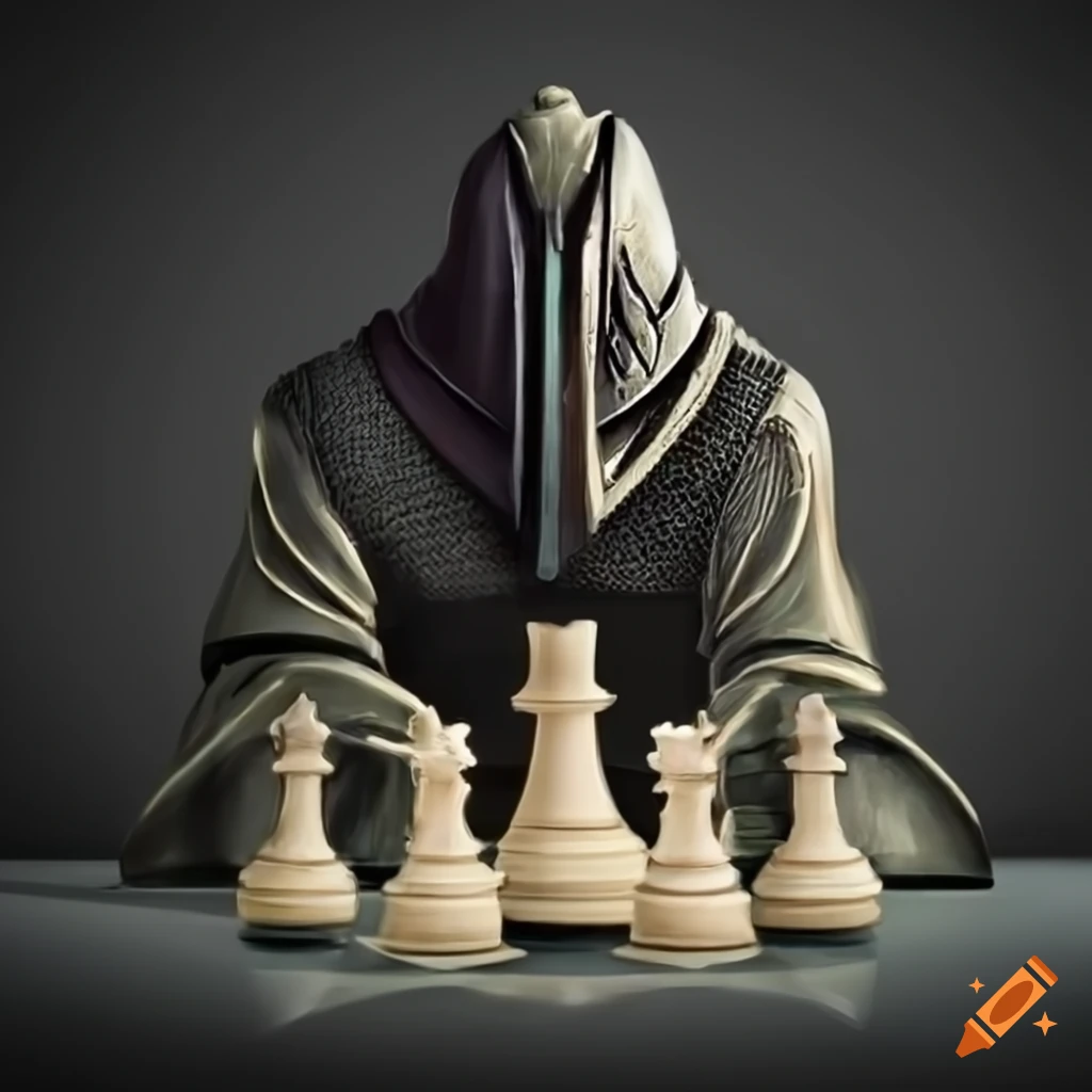 Knight playing chess on Craiyon