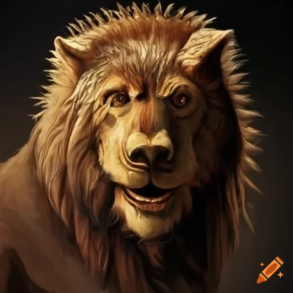 Artistic depiction of england as a mythical beast on Craiyon