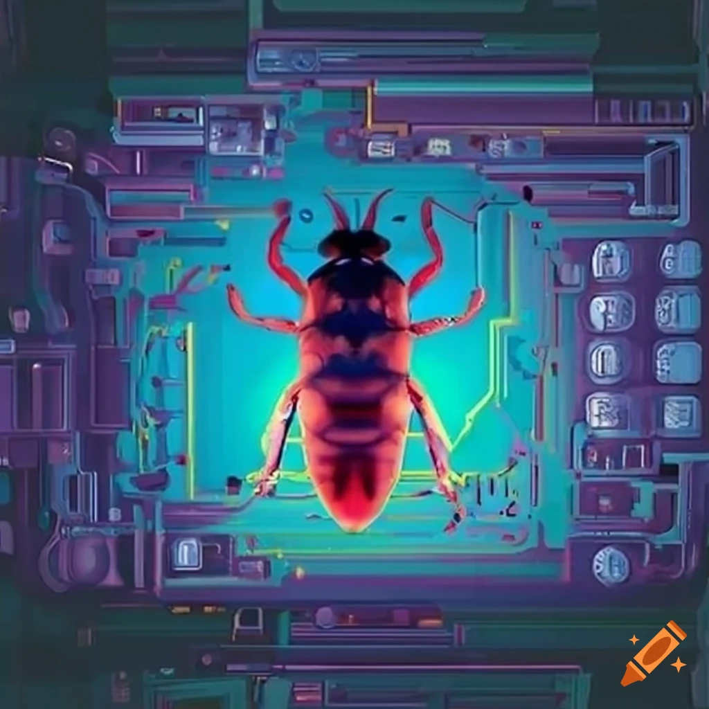 Computer bugs on Craiyon