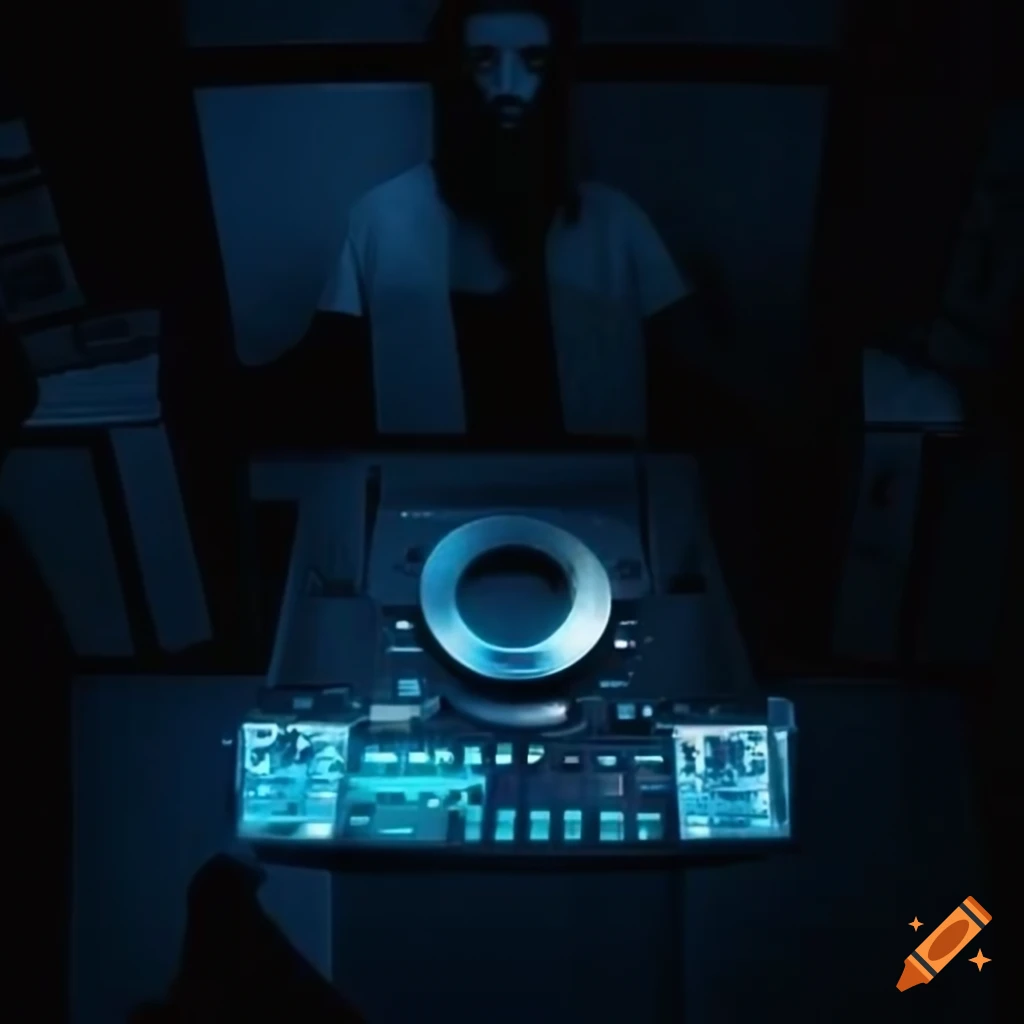 Movie poster for a techno dj film on Craiyon