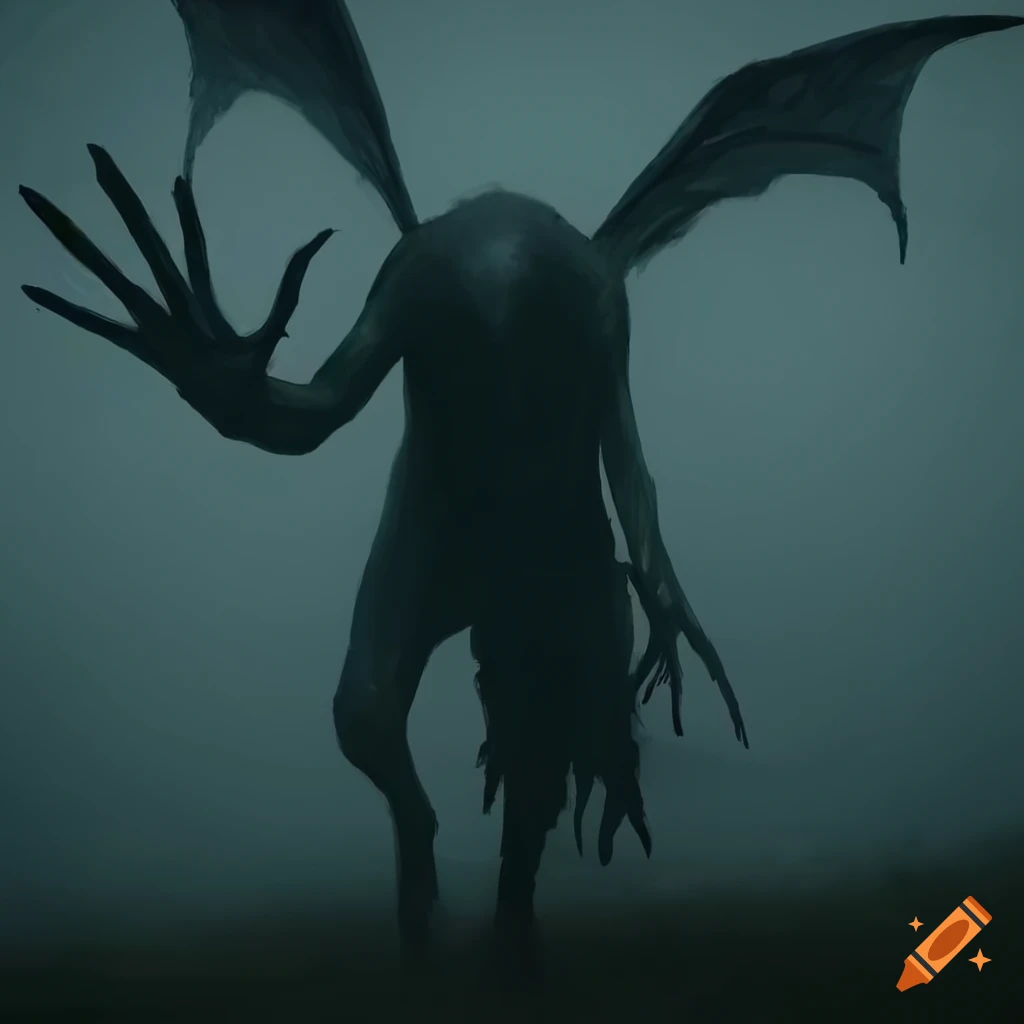 Dark misty nightmare creature inspired by mtg art on Craiyon