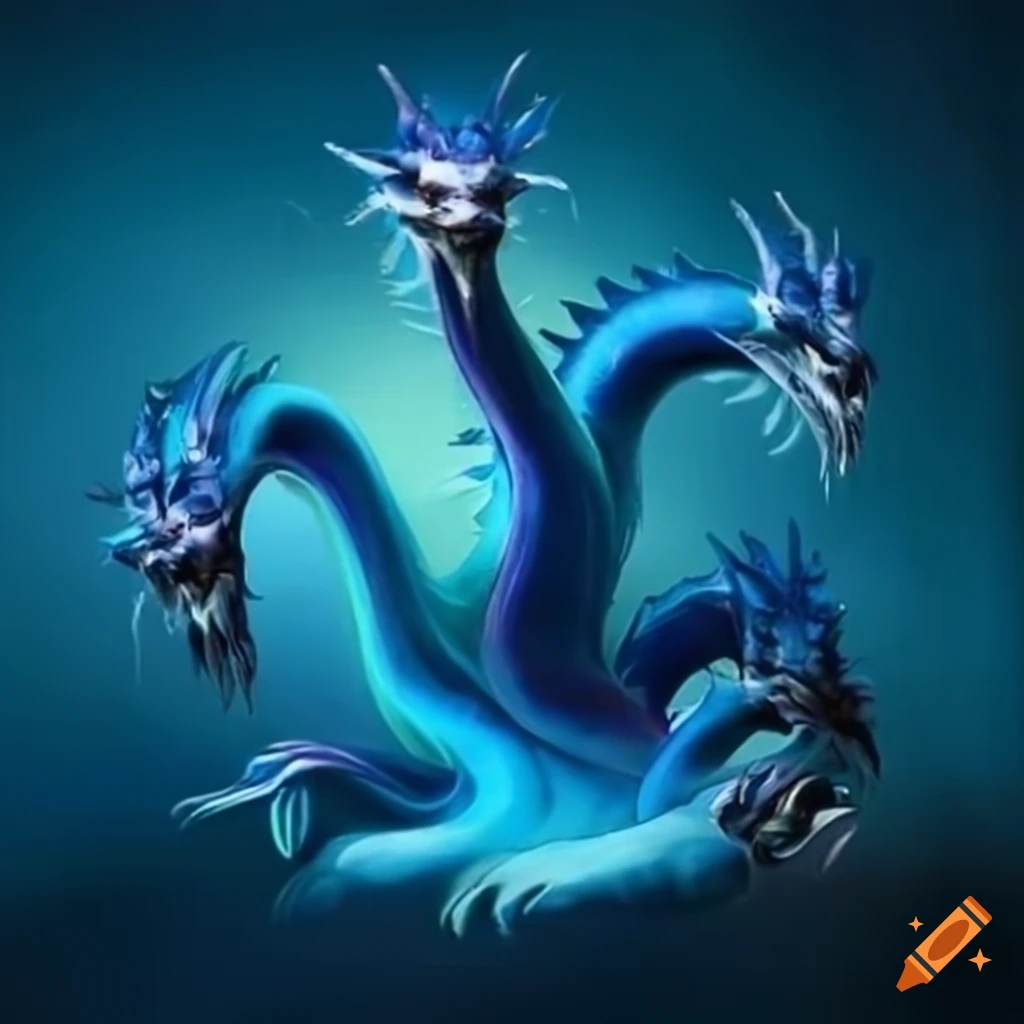 Blue hydra on Craiyon