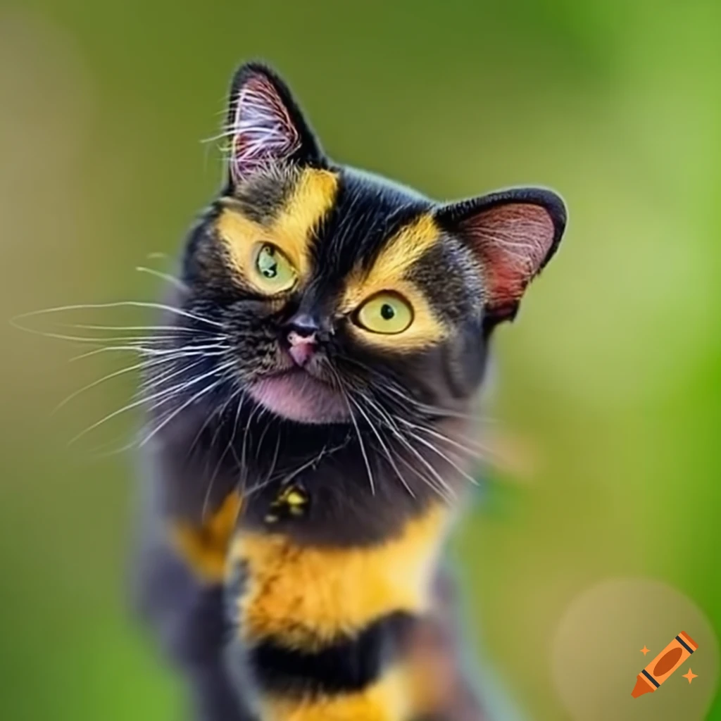 Bumble bee cat on Craiyon