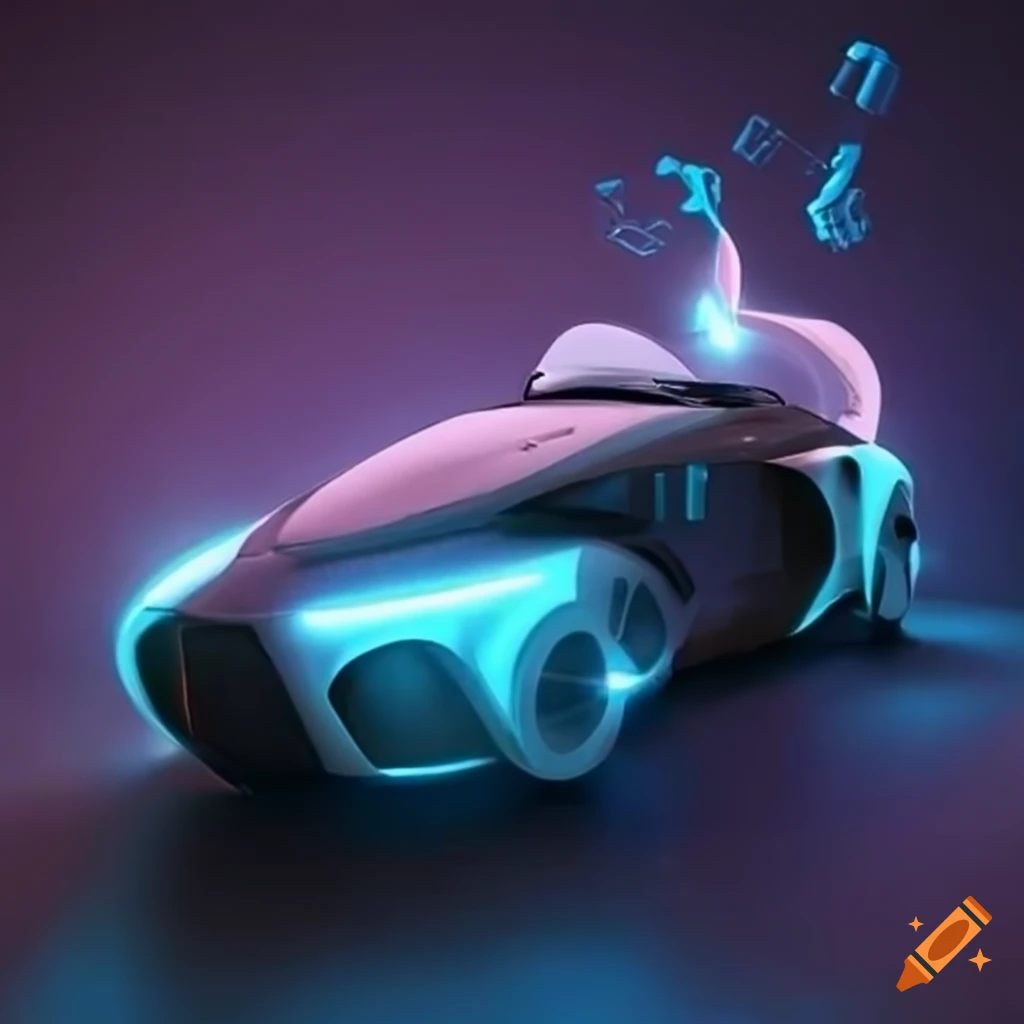 Futuristic car on Craiyon