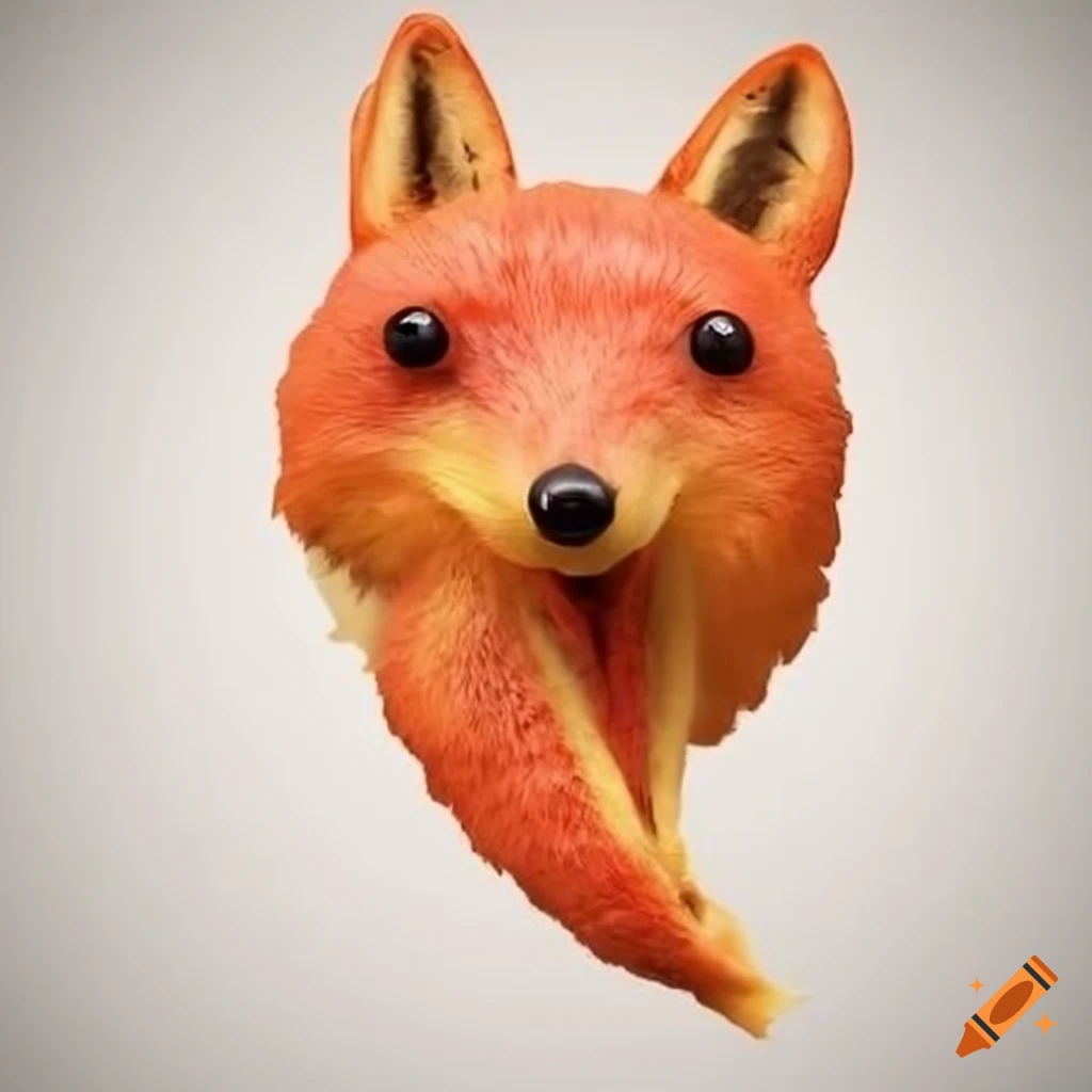Fox made of food on Craiyon