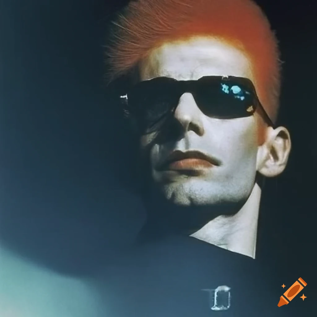 Close-up of david a. stewart of eurythmics, 1980s new wave singer on ...