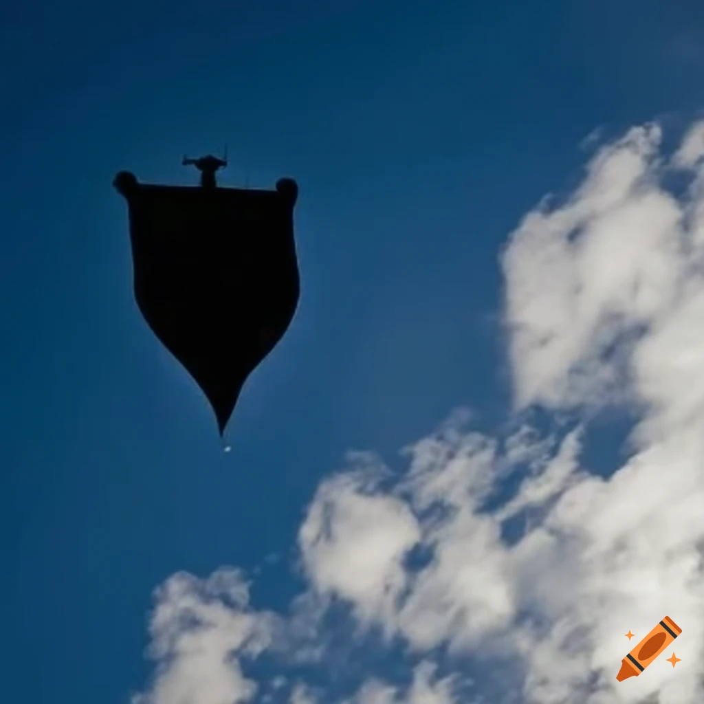 Cloud formation resembling a knight with the sun as his head in a ...