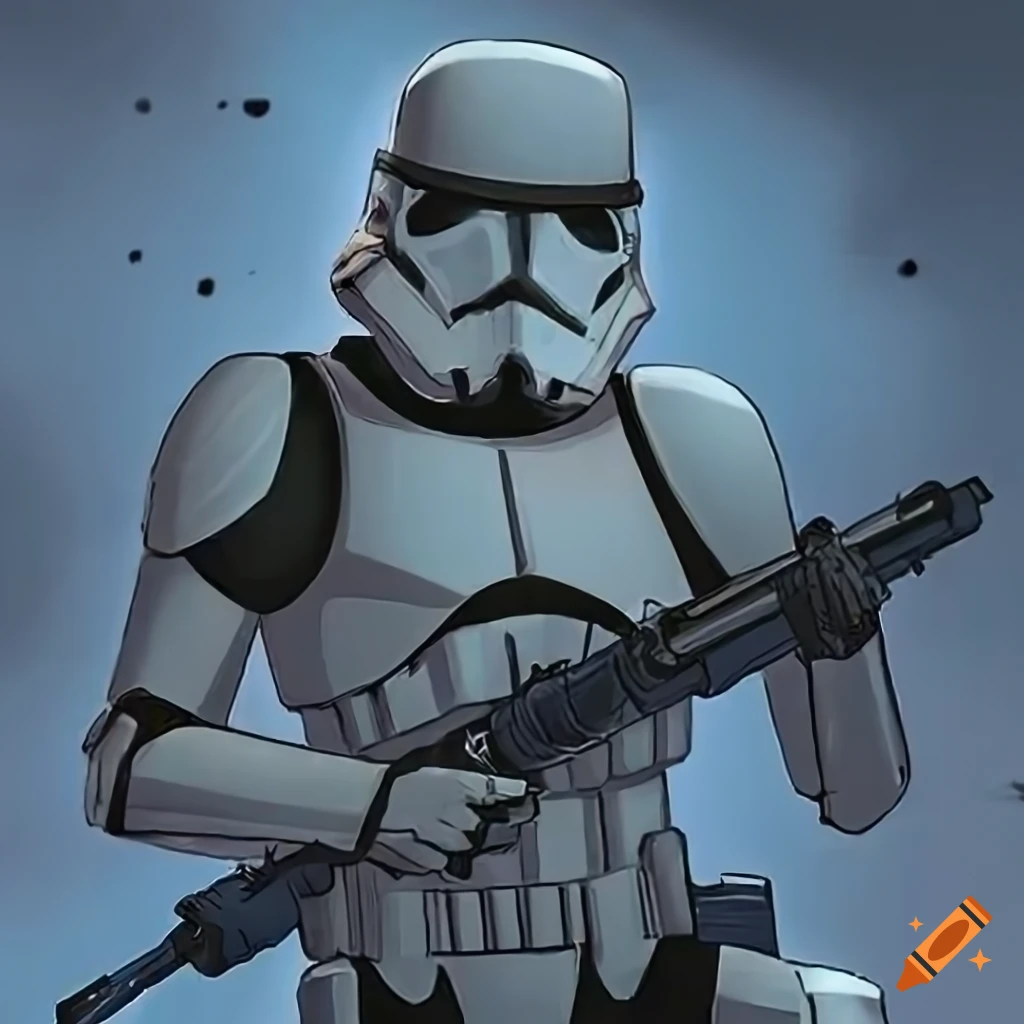Anime storm trooper character on Craiyon