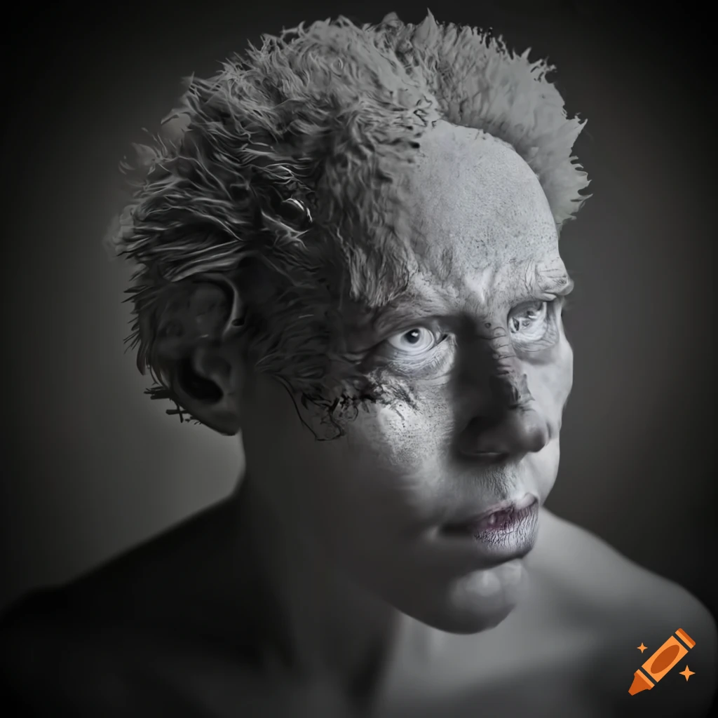 Photomontage of a human merged with a fantastic creature on Craiyon