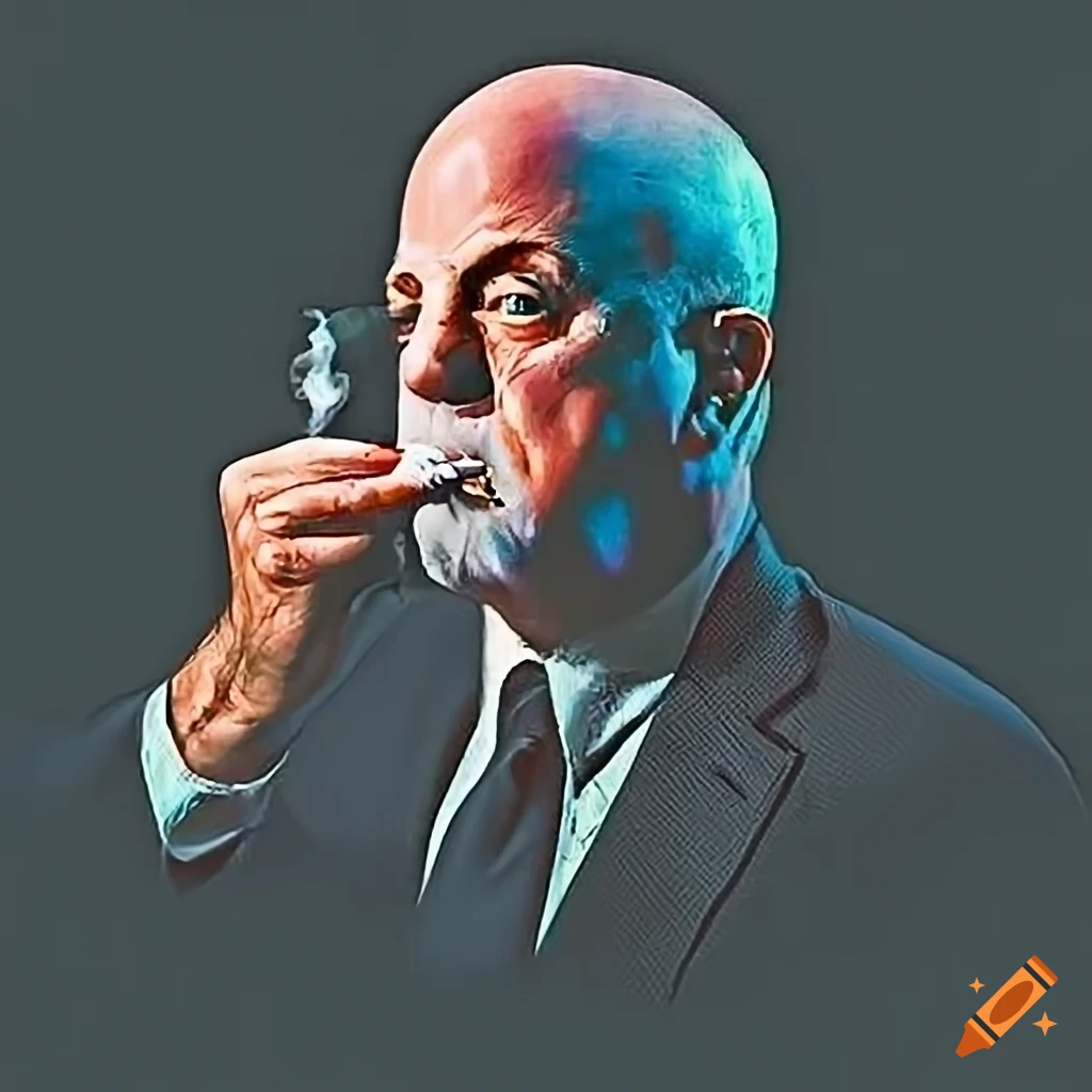 Billy joel holding a joint on Craiyon