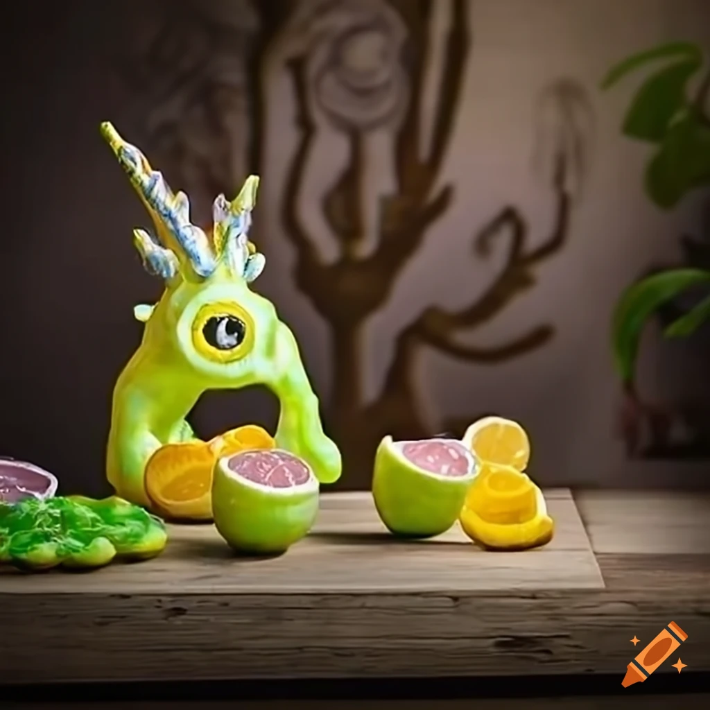 Mythical creatures and mutant omega mart lemon fruit monster in the ...