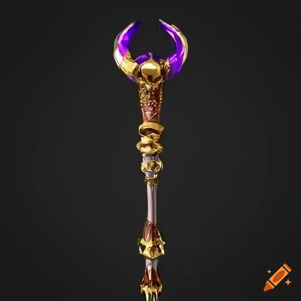 Realistic hades two prong scepter on Craiyon