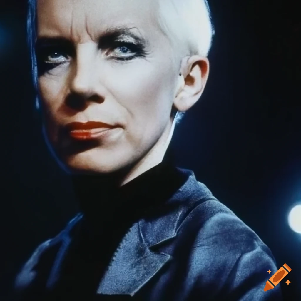 Close-up of Annie Lennox from Eurythmics on Craiyon