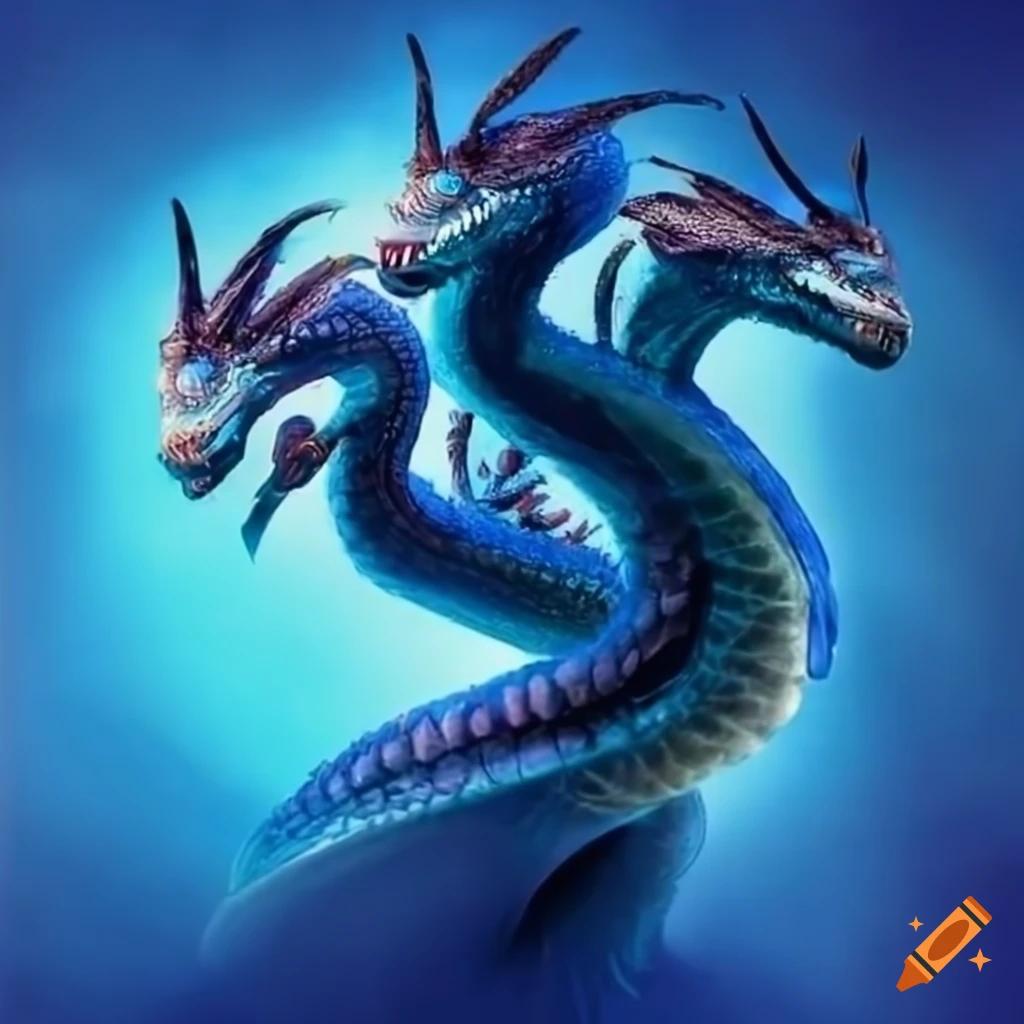 Blue hydra spirit on Craiyon