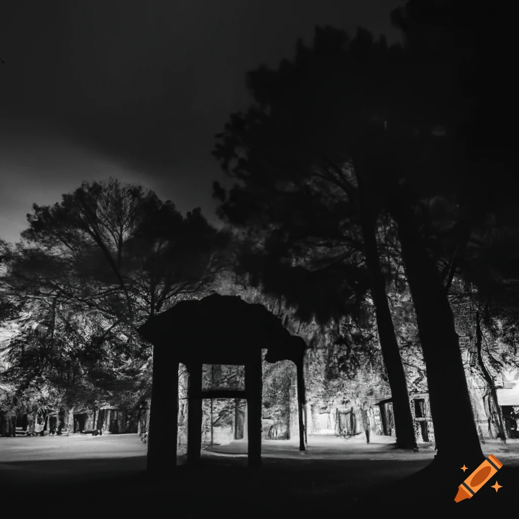 Liminal playground at 7:23 at night on Craiyon