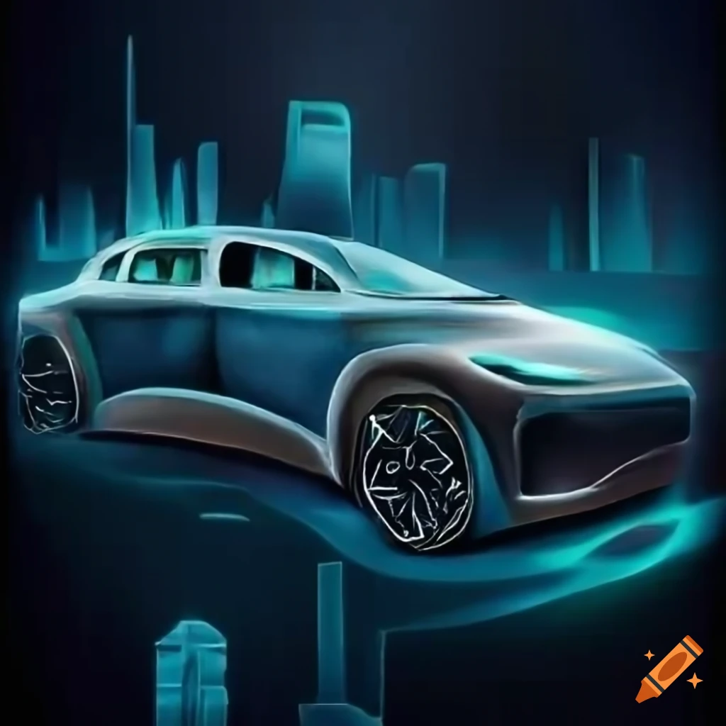 Ai-generated artwork portraying futuristic ev designs with a focus on ...