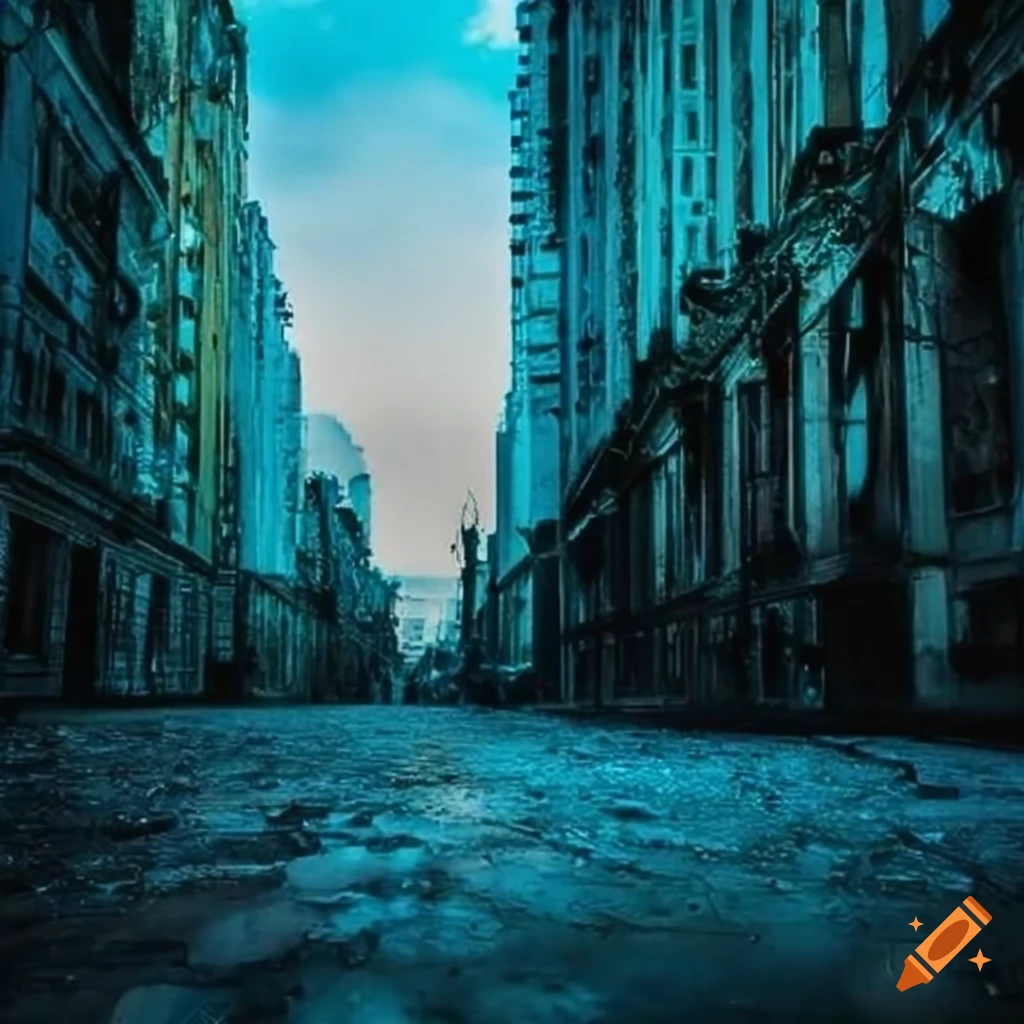 Abandoned urban city on Craiyon