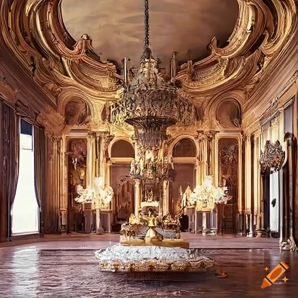 Cozy and rich interior of a palace with tapestries on Craiyon