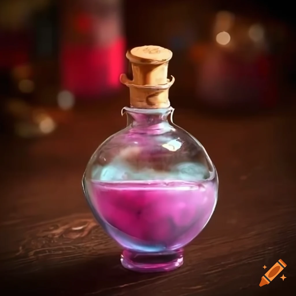 Potion bottle with label 'Drink Me' from Alice in Wonderland on Craiyon