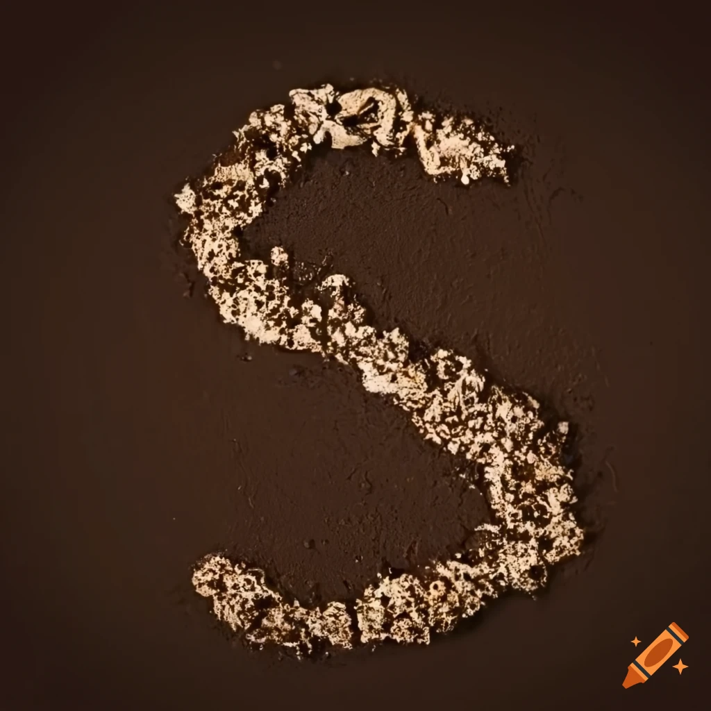 Alphabet made of soil on Craiyon