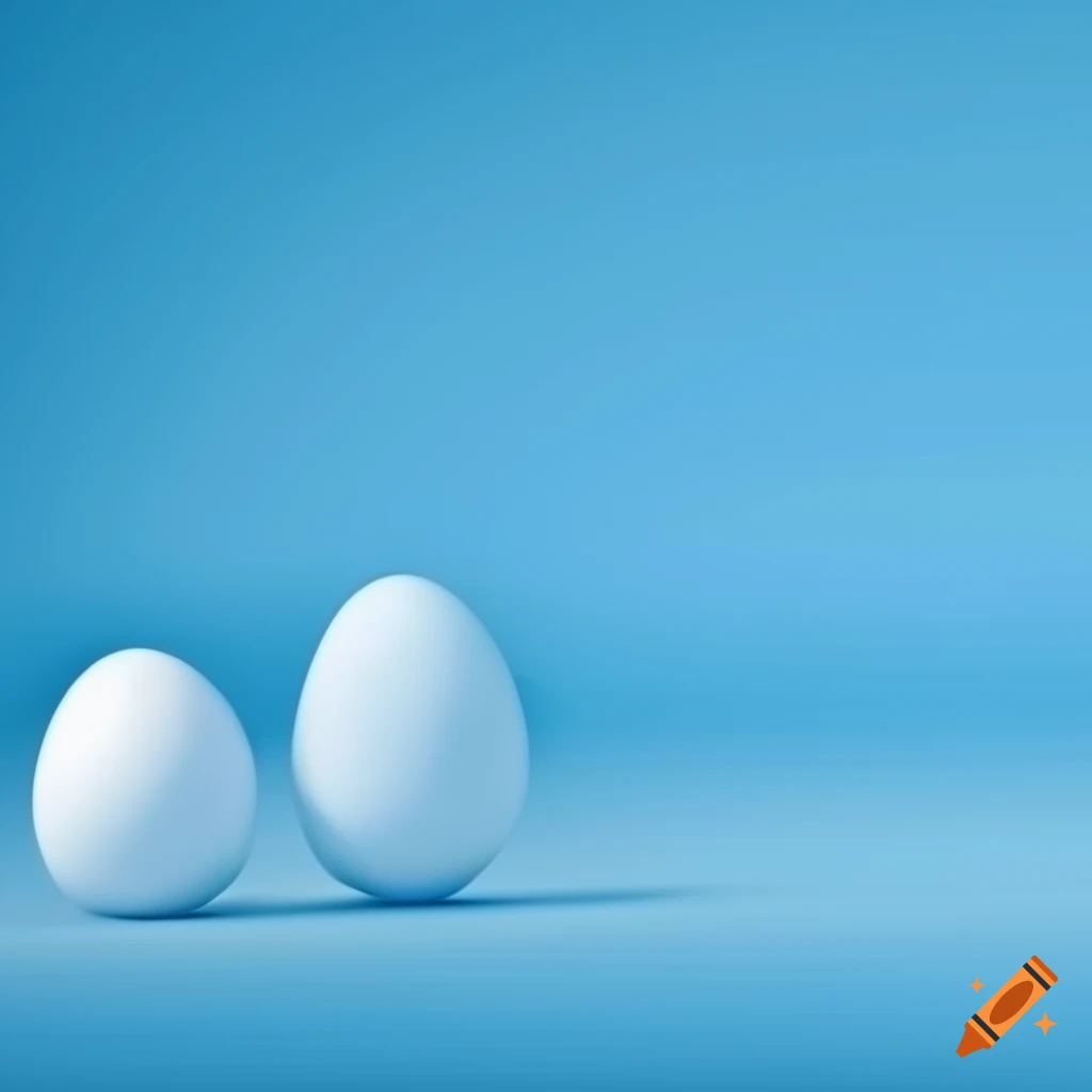Eggs background with sky blue color on Craiyon