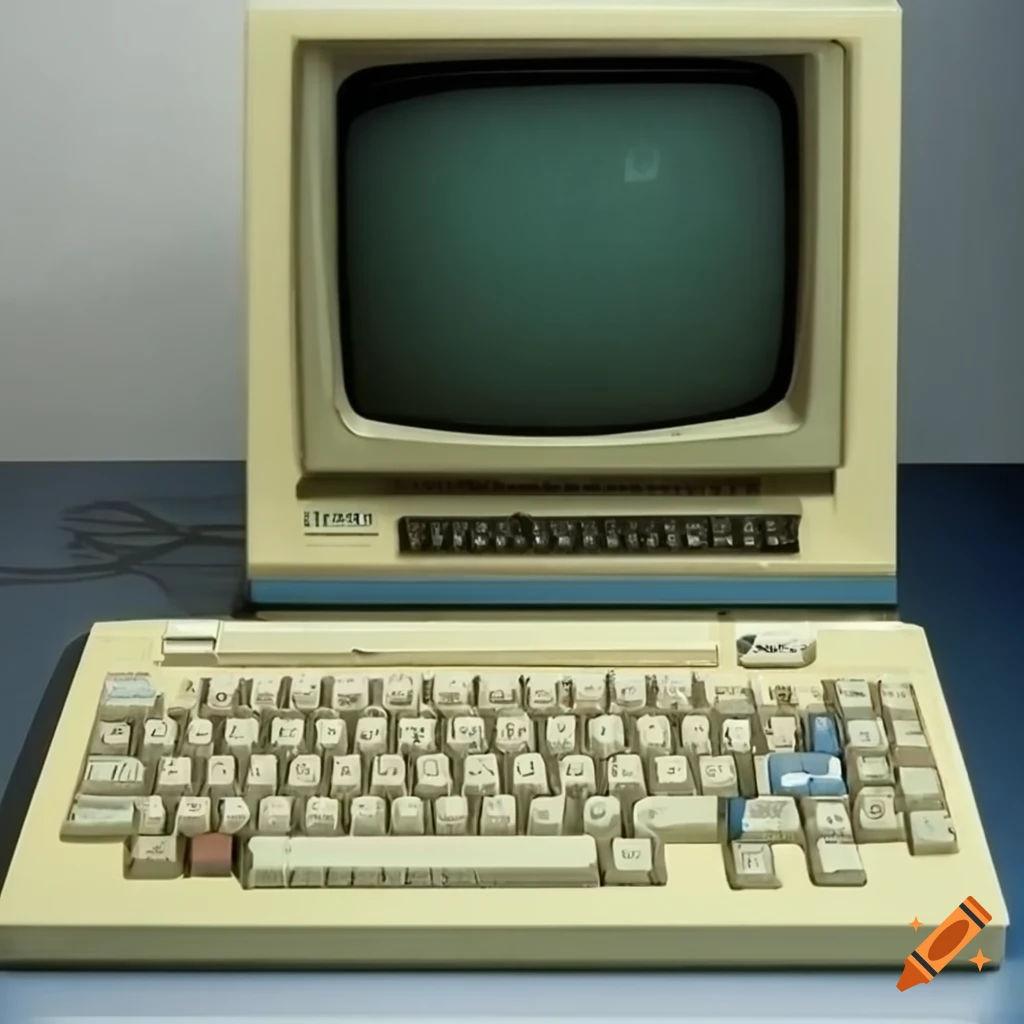 1980's apple iie computer promotional poster on Craiyon