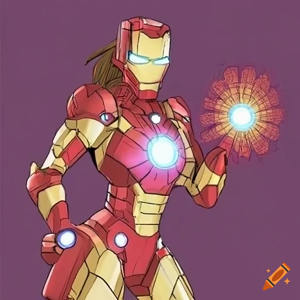 Genderbent iron man anime character on Craiyon