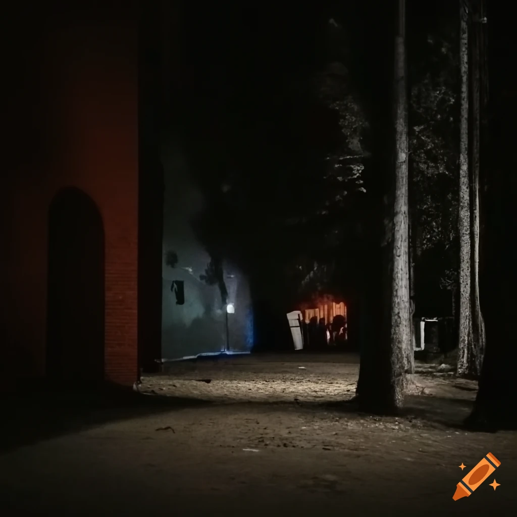 Liminal playground at 7:23 at night on Craiyon